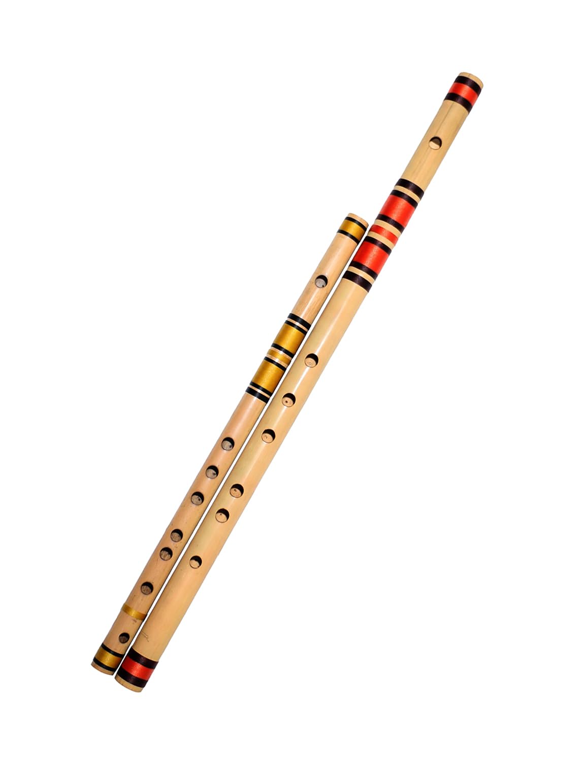 G Base & C Medium Handcrafted Bamboo Flute Combo – Indian Classical ...